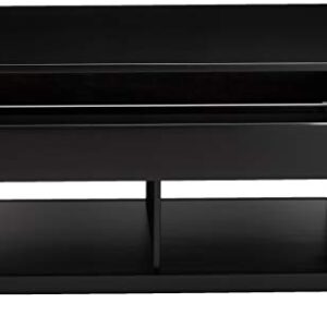 Amazon Basics Lift-Top Storage Rectangular Coffee Table, Black, 40 in x 18 in x 19 in