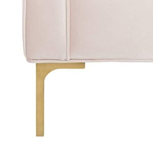 Safavieh Couture Home Vydia Glam Blush Pink Velvet and Gold Tufted Sofa