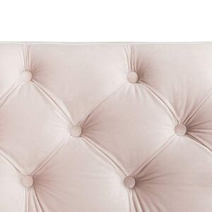 Safavieh Couture Home Vydia Glam Blush Pink Velvet and Gold Tufted Sofa