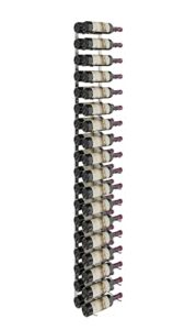 vintageview ws62 6-foot 36 bottle metal wall mounted wine rack in brushed nickel (2 rows deep)