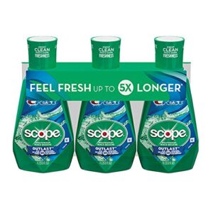 crest scope outlast mint mouthwash 33.8 fl oz, 3 pk./1l