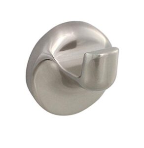 formosa design hardware single robe hook, wall mounted robe hook, round style (brushed nickel)