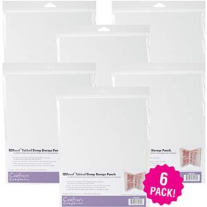 ez mount ezmount 8.5"x11" tabbed stamp storage panels 4 count, multipack of 6