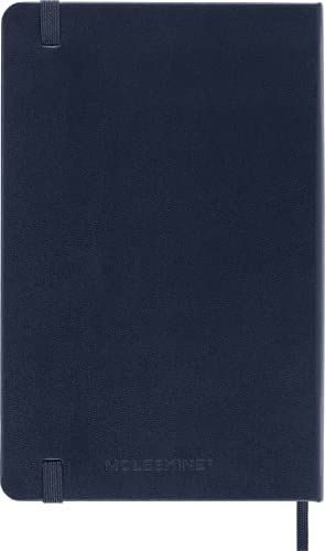 Moleskine Classic Notebook, Hard Cover, Medium (4.5" x 7") Ruled/Lined, Sapphire Blue, 208 Pages