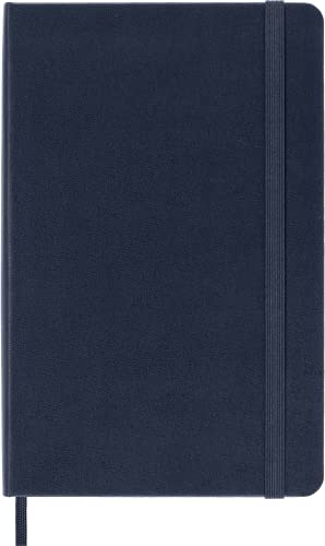 Moleskine Classic Notebook, Hard Cover, Medium (4.5" x 7") Ruled/Lined, Sapphire Blue, 208 Pages