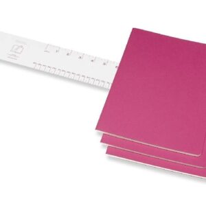 Moleskine Cahier Journal, Soft Cover, XL (7.5" x 9.5") Plain/Blank, Kinetic Pink, 120 Pages (Set of 3)