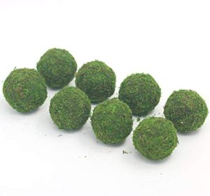 nice purchase handmade natural green plant moss balls decorative for home party display decor props (2 in)