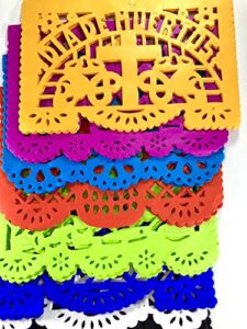 fiesta brands 30 frontales pack altar de ofrendas dia de muertos day of the dead decoration colorful medium size tissue paper mexican papel picado.