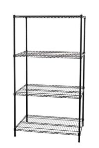 multi-use shelving unit 4-tier space-saving metal shelving storage rack heavy duty metal shelf organizer for home office kitchen bathroom garage closet dormitory 35x23x63 heavy duty racks