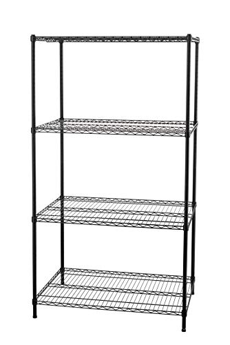 Multi-use Shelving Unit 4-Tier Space-Saving Metal Shelving Storage Rack Heavy Duty Metal Shelf Organizer for Home Office Kitchen Bathroom Garage Closet Dormitory 35x23x63 Heavy Duty Racks