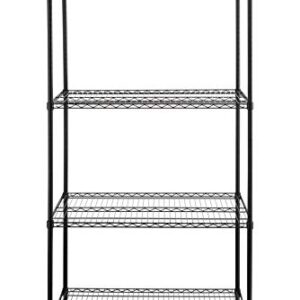 Multi-use Shelving Unit 4-Tier Space-Saving Metal Shelving Storage Rack Heavy Duty Metal Shelf Organizer for Home Office Kitchen Bathroom Garage Closet Dormitory 35x23x63 Heavy Duty Racks