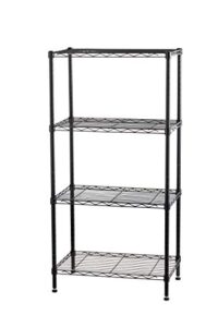 multi-use shelving unit 4-tier space-saving metal shelving storage rack heavy duty metal shelf organizer for home office kitchen bathroom garage closet dormitory 21x34x42 heavy duty storage racks