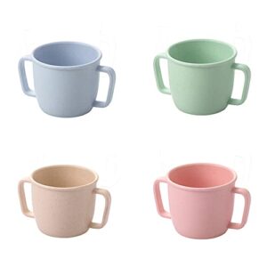 golandstar small size bamboo fiber 230ml adult children cups mugs 4pcs set unbreakable tumbler mug cup for water, milk, juice, tea