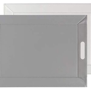 Freeform Two-Tone Reversible M Tray, 55 x 41 cm, Grey-White