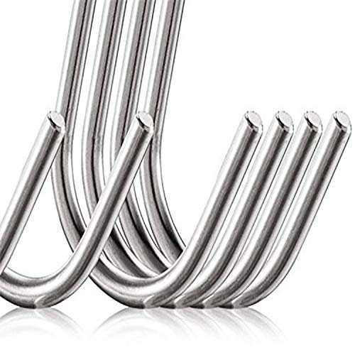 Silver 3.5 Inch Stainless Steel S Hanging Hooks for Indoors, Outdoors, Hang Anything 20 Pcs