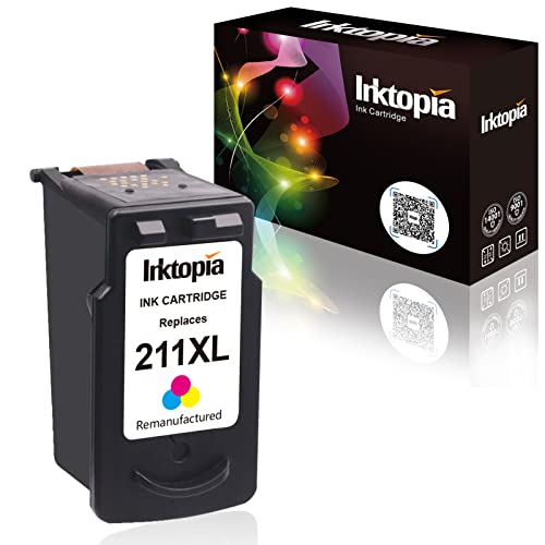 Inktopia Remanufactured Ink Cartridge Replacement for Canon CL-211XL 211XL 211 XL Single Pack (1 Tri-Color) for Canon PIXMA MP495 IP2700 MP490 MP480 MP280 MX330 MX340 XM410 MX420 MX350 Printer