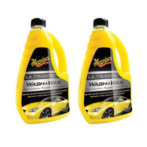 meguiar's ultimate wash & wax car care cleaning kit solution, 48 ounces (2 pack)