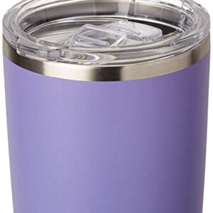 PURPLE 20OZ Perfect Size INSULATED DRINK MUG TUMBLER & SPILL PROOF LID - WINE BEER COFFEE TEA & Much More HOT for up to 6 Hours or cold for 24 HOURS - FREE Silicone Straw & Straw Cleaning Brush -