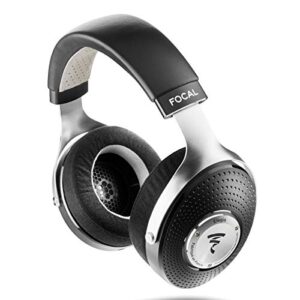 focal elegia audiophile circum-aural closed-back over-ear headphones (black/silver)