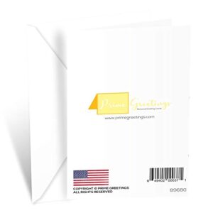 Prime Greetings Happy 20th Birthday Card, Made in America, Eco-Friendly, Thick Card Stock with Premium Envelope 5in x 7.75in, Packaged in Protective Mailer