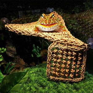 PIVBY Bearded Dragon Hammock Reptile Lounger Hermit Crab Climbing Toys Tank Accessories for Habitats Pack of 2