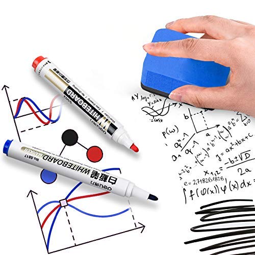 Dry Erase Erasers, 36 Pack Magnetic Whiteboard Eraser Chalkboard Eraser Dry Eraser for Classroom Office and home (Blue)