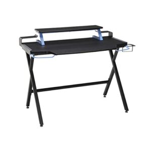 respawn rsp-1000 gaming computer desk, 23.625" d x 42" w x 34.625" h, blue