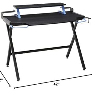 RESPAWN RSP-1000 Gaming Computer Desk, 23.625" D x 42" W x 34.625" H, Blue