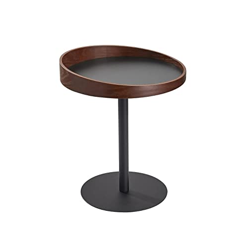 Adesso Crater End Table, Walnut