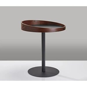 Adesso Crater End Table, Walnut