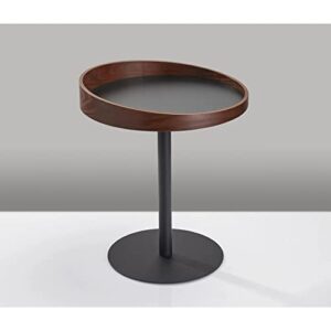 Adesso Crater End Table, Walnut