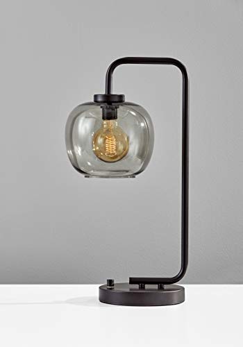 Adesso Home 3437-01 Transitional One Light Table Lamp from Ashton Collection Finish, 10.50 inches, Matte Black