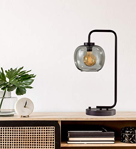 Adesso Home 3437-01 Transitional One Light Table Lamp from Ashton Collection Finish, 10.50 inches, Matte Black