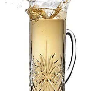 Godinger Beverage Pitcher Carafe, Cocktail Bar Mixing Glass - Dublin Collection, 34oz