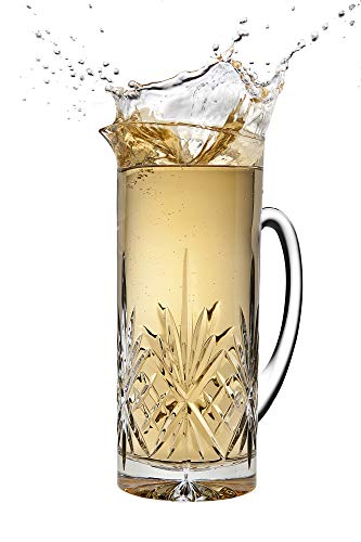 Godinger Beverage Pitcher Carafe, Cocktail Bar Mixing Glass - Dublin Collection, 34oz