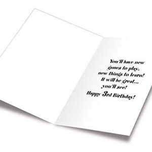 Happy 3rd(Third) Birthday Greeting Card For Boy or Girl | Made in America | Eco-Friendly | Thick Card Stock with Premium Envelope 5in x 7.75in | Packaged in Protective Mailer | Prime Greetings