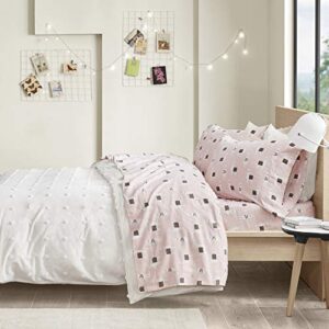 intelligent design cozy soft 100% cotton flannel print animals stars cute warm, ultra soft cold weather sheet set bedding, twin, pink llamas 3 piece