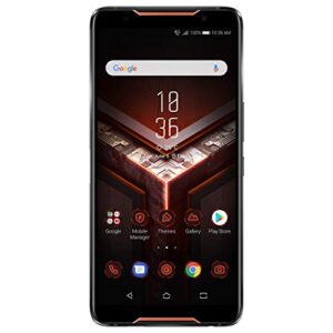 asus rog gaming phone zs600kl (snapdragon 845, 8gbram, 128gb storage, dual-sim, android, 6" inch) (gsm only, no cdma) factory unlocked 4g smartphone (black) - international version