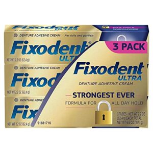 fixodent ultra max hold dental adhesive (2.2 oz. 3 pk.)