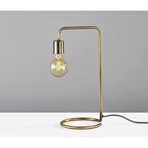 Adesso Home 3037-21 Transitional One Light Pendant from Morgan Collection Finish, 9.00 inches, Antique Brass