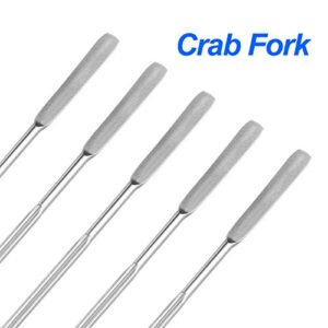 20 Pieces Stainless Steel Seafood Forks Picks- Silver