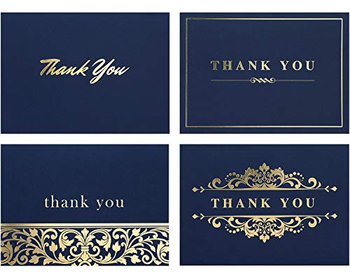 Spark Ink 100 Thank You Cards with Envelopes Bulk, Thank You Notes, Elegant Blank Cards & Envelopes, for Small Business, Wedding, Gift Cards, Christmas, Graduation, Bridal & Baby Shower, Funeral, 4x6