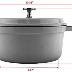 G.E.T. CA-011-O/BK Heiss Lightweight Cast Aluminum Dutch Oven, 2.5 Quart, Round, Orange