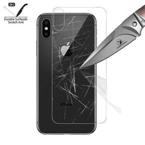 AKWOX (4-Pack) Compatible with iPhone Xs Max Screen Protector with Back Covers, 9H Tempered Glass Front Screen Protector and Back Screen Protector for iPhone XS Max