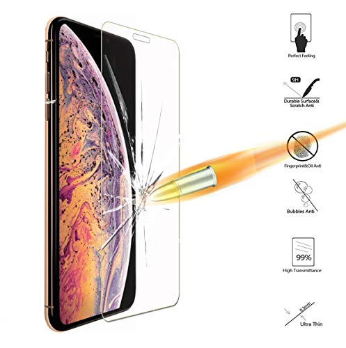 AKWOX (4-Pack) Compatible with iPhone Xs Max Screen Protector with Back Covers, 9H Tempered Glass Front Screen Protector and Back Screen Protector for iPhone XS Max