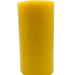 Alternative Imagination Pure Beeswax Candle - Large Pillar Handmade Candle, 100% Beeswax Candle, Natural Pillar Candle, 80 Hour Beeswax Candle, Tall Wax Candle, Hypoallergenic Candle, 6 Inch