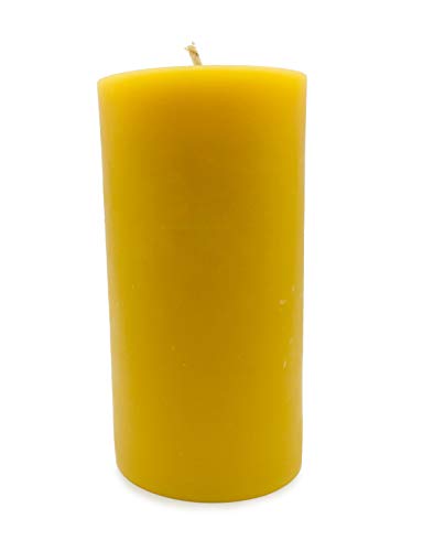 Alternative Imagination Pure Beeswax Candle - Large Pillar Handmade Candle, 100% Beeswax Candle, Natural Pillar Candle, 80 Hour Beeswax Candle, Tall Wax Candle, Hypoallergenic Candle, 6 Inch