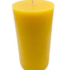 Alternative Imagination Pure Beeswax Candle - Large Pillar Handmade Candle, 100% Beeswax Candle, Natural Pillar Candle, 80 Hour Beeswax Candle, Tall Wax Candle, Hypoallergenic Candle, 6 Inch