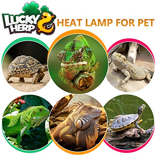 LUCKY HERP 160 Watt UVA+UVB Vapor Heat Lamp Bulb, High Intensity Self-Ballasted Heat Basking Lamp/Bulb/Light for Reptile and Amphibian, Sun Lamp for Bearded Dragon Lizard Turtle