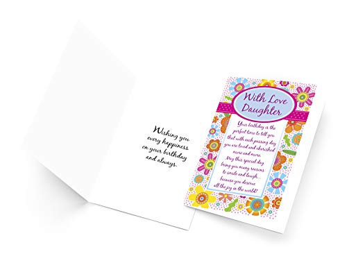 Happy Birthday Card For Daughter | Made in America | Eco-Friendly | Thick Card Stock with Premium Envelope 5in x 7.75in | Packaged in Protective Mailer | Prime Greetings